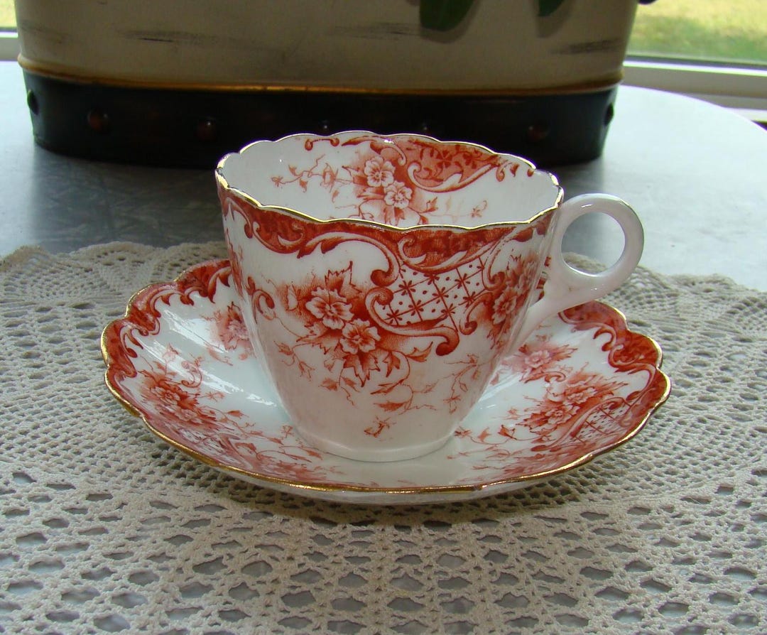 About 1900 - Chapman - England - Antique Tea Cup and Saucer - Rusty ...