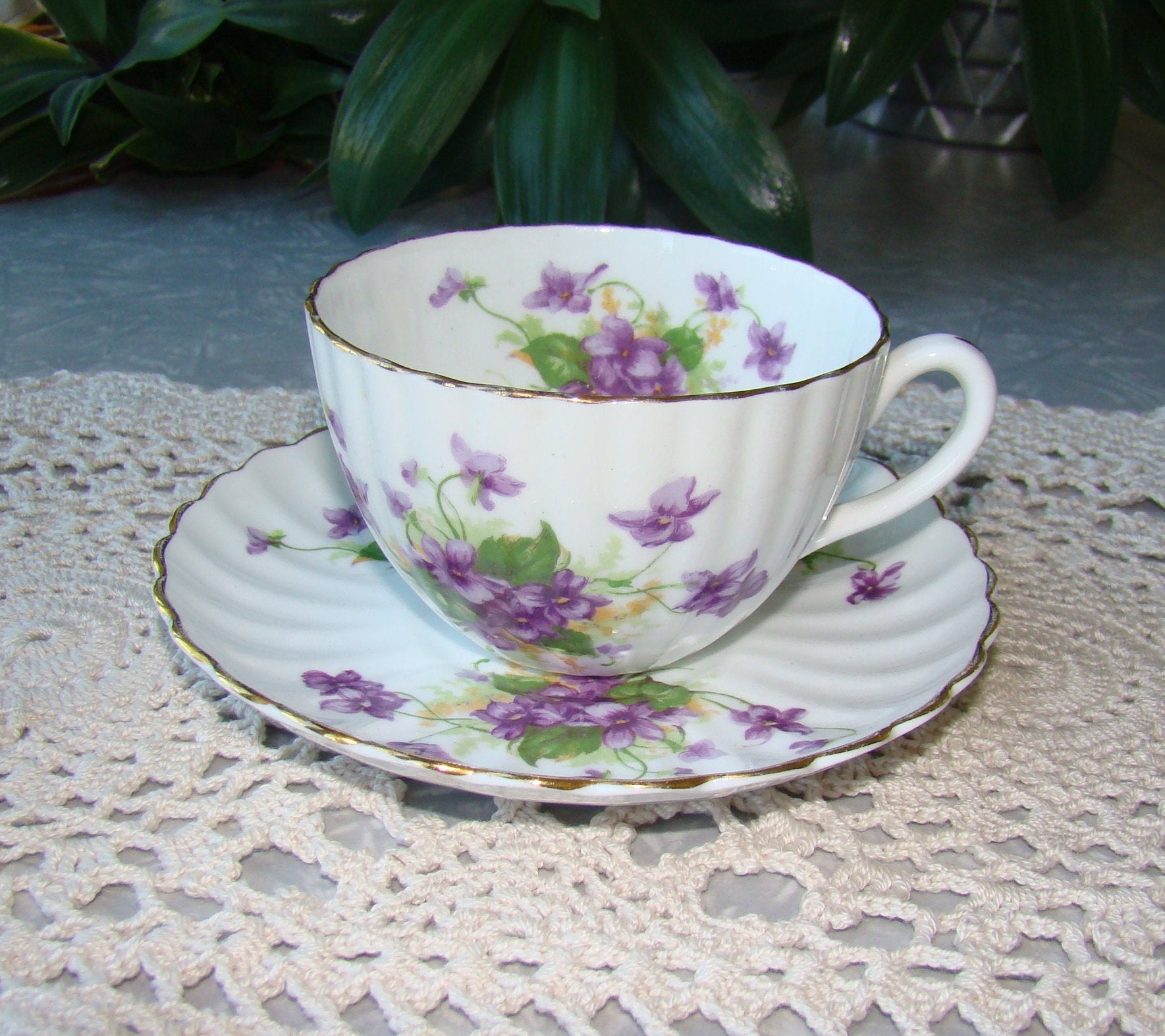 Radfords Crown China Vintage Fluted Tea Cup and Saucer - Etsy