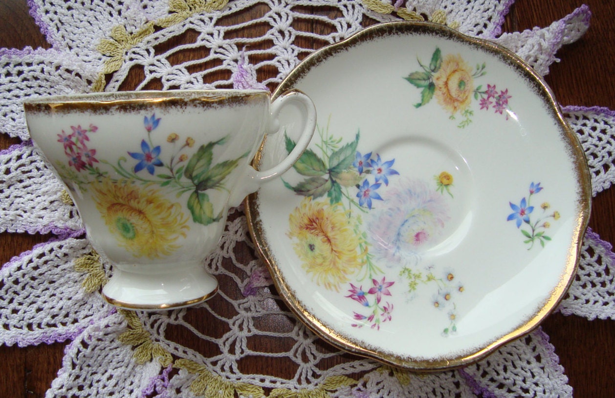 Foley Bone China England Vintage Tea Cup and Saucer | Etsy