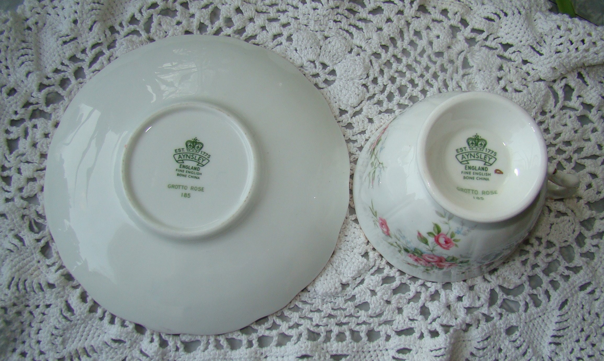 Grotto Rose by Aynsley Petal Embossed With Pink Roses - Etsy