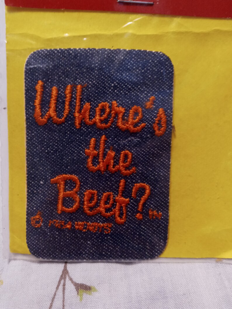 1980s Wendy's Where's the Beef Iron on Patch New in Package - Etsy