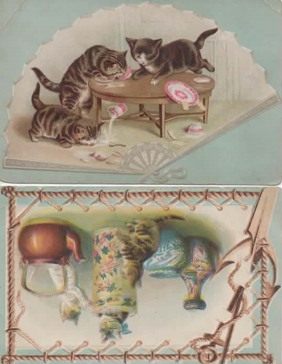Set of 2 Woolson Spice Co. Meditation Advertising Trading Cards 1890s ...