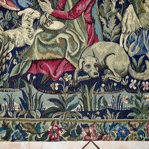 VNTG Belgian Flemish "shearing of the Sheep" Medieval Scene High Relief ...