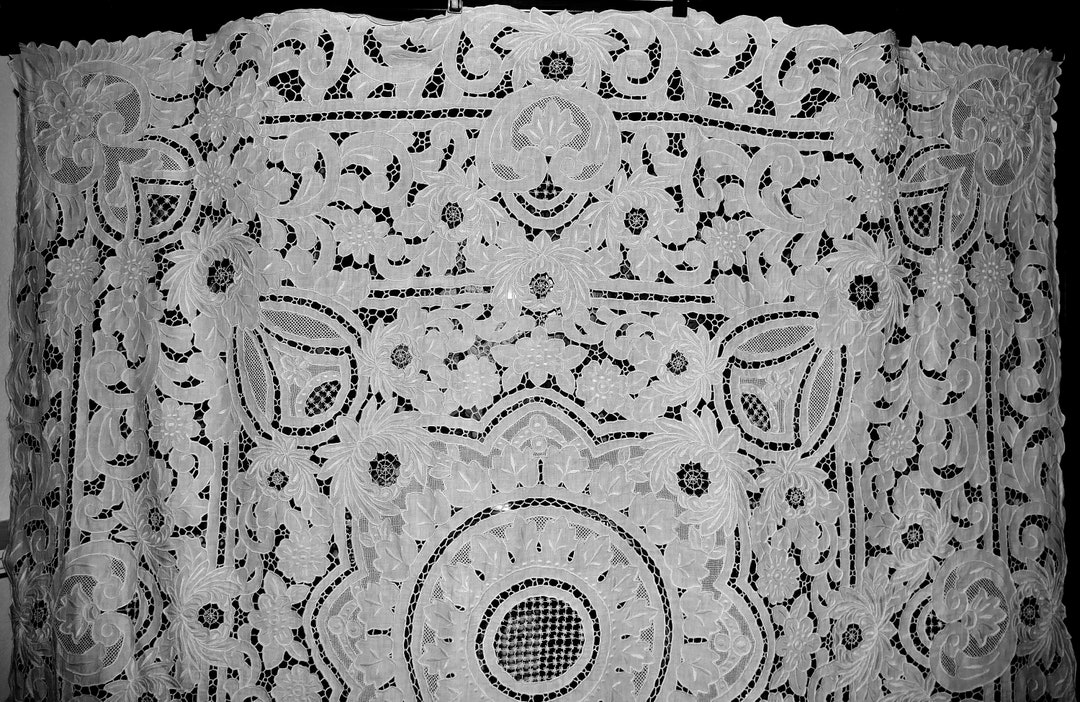 Antique Chinese RICHELIEU CHEE FOO Hand Embroidered Huge Heavy - Etsy