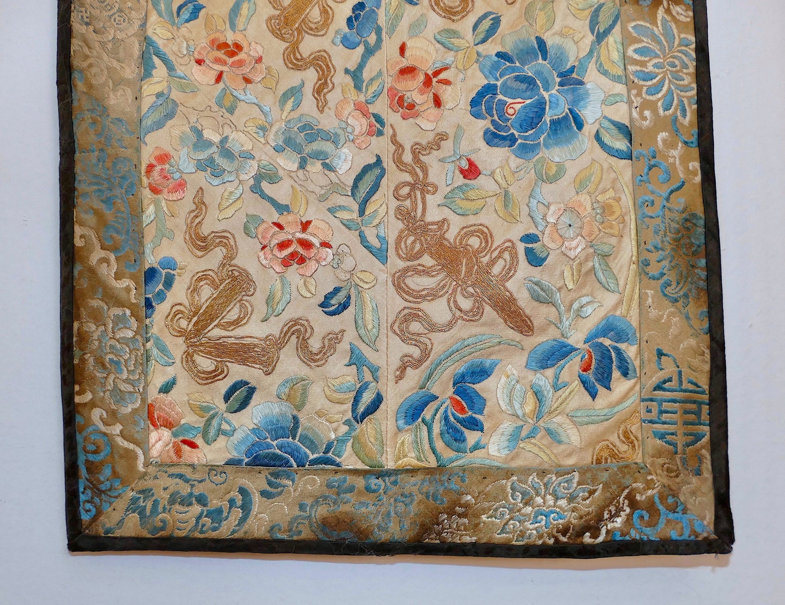 Authentic Chinese Hand Embroidered Forbidden Stitch Sleeve Band Textile ...