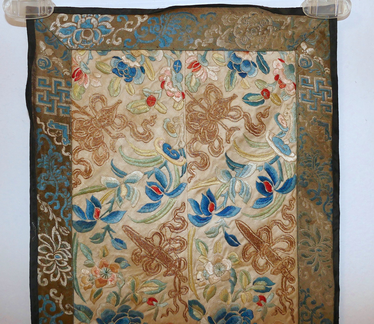 Authentic Chinese Hand Embroidered Forbidden Stitch Sleeve Band Textile ...