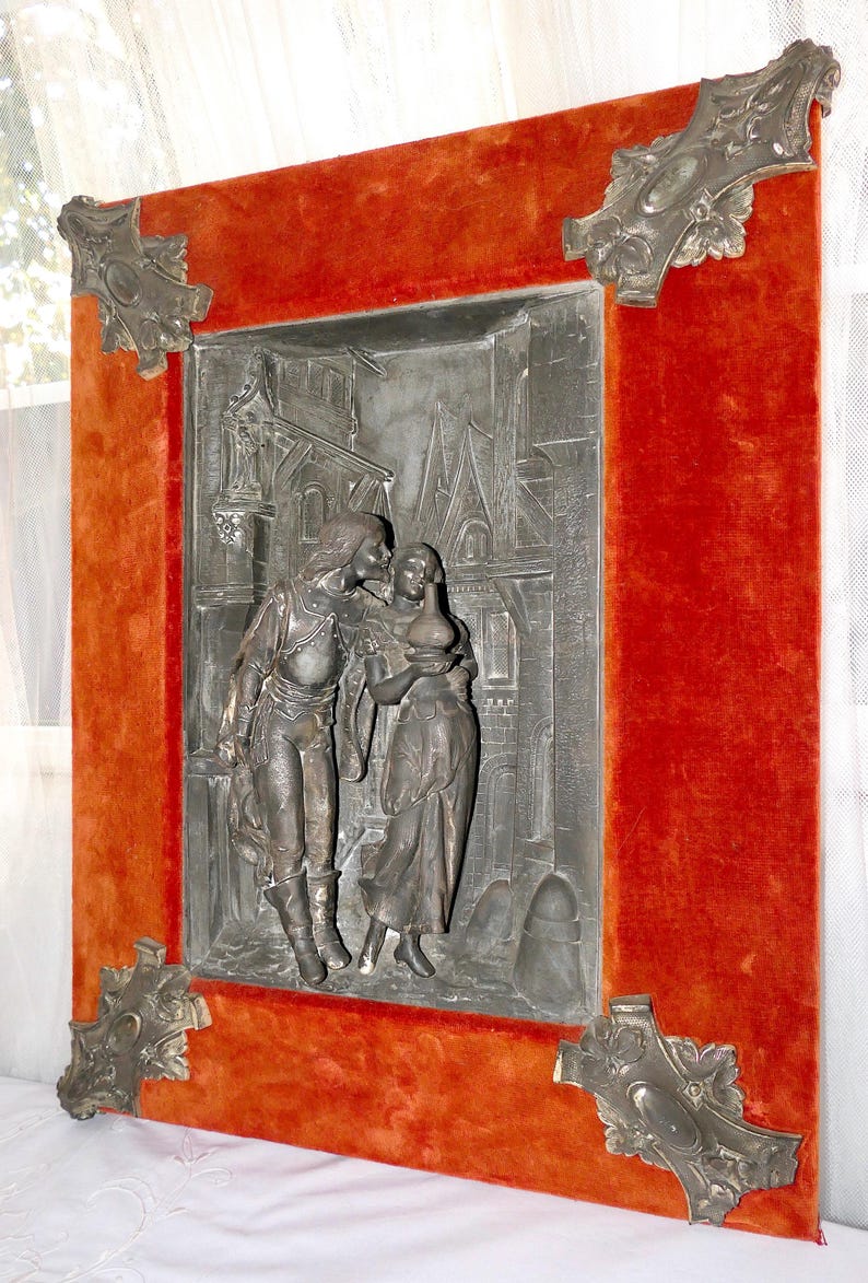Antique 19th Century French High Relief Sculptural Metal Musceteer ...