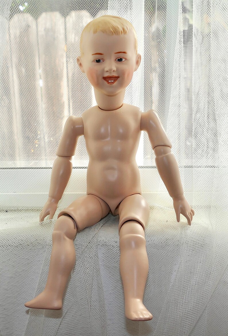 Gebruder Heubach Germany #7604 Character Laughing Boy 15" Doll ...