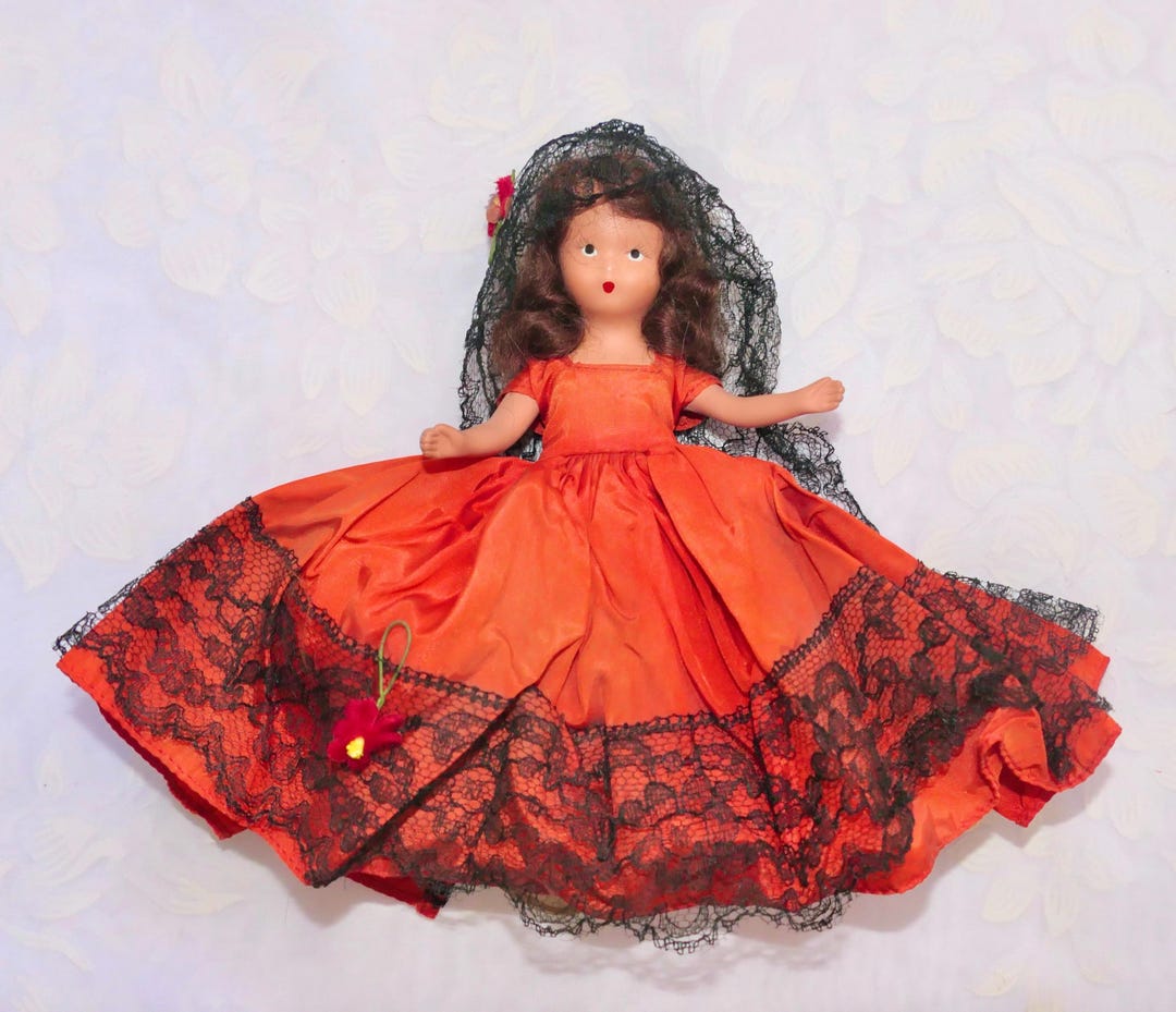 1940s Nancy Ann Storybook #310 Rio Rita Bisque Doll Frozen Leg Jointed ...