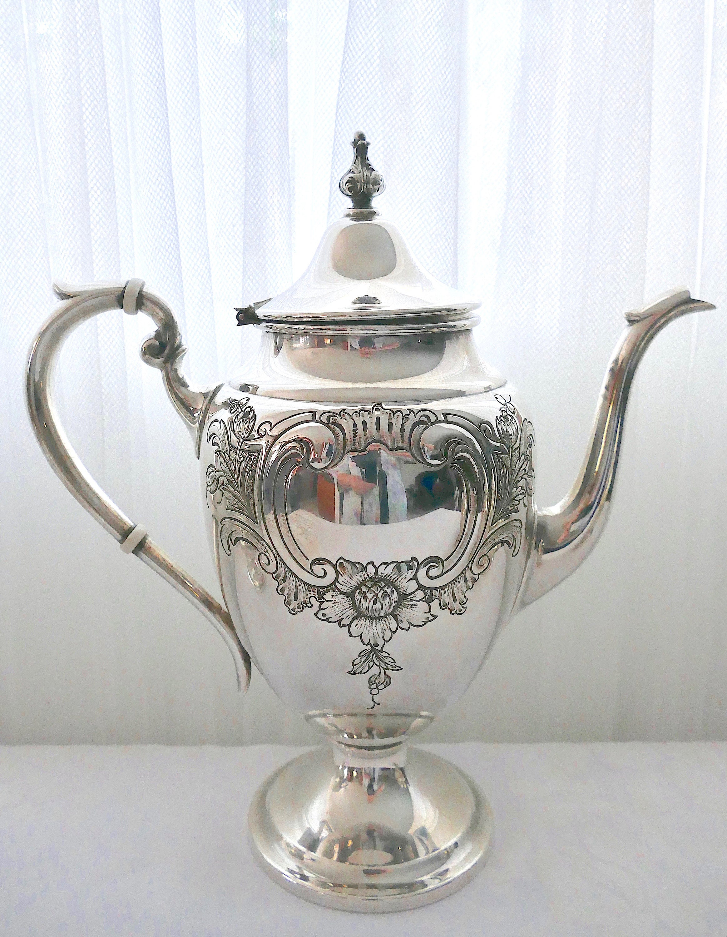 Rare GORHAM PURITAN Hand Chased Sterling Silver Teacoffee Pot - Etsy