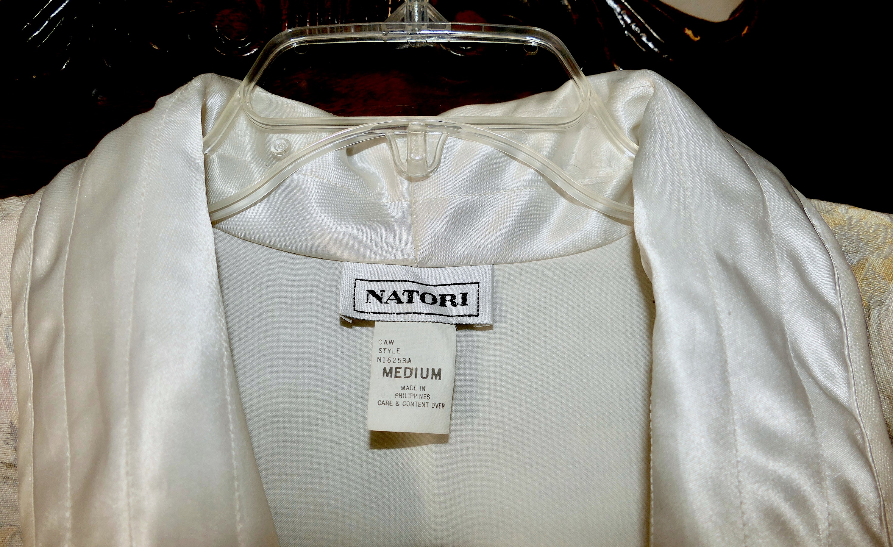 NATORI JACQUARD Scrolling Floral Long Woven Robe Rayon Blend - Etsy