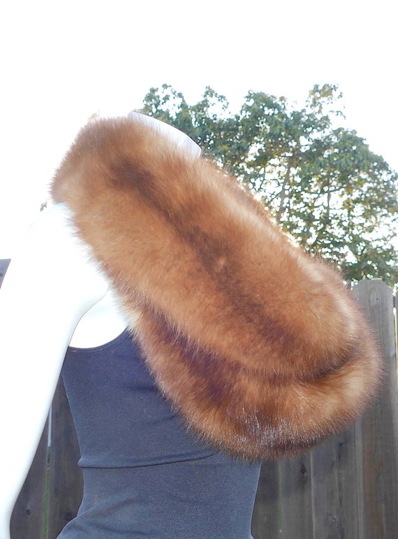 Luxury Real Marten Sable Fur Long 43.5" Vintage Scarf… - Gem