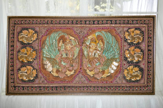 1920-1950s Kalaga Burmese Myanmar KINNARA Half Human Half Bird - Etsy