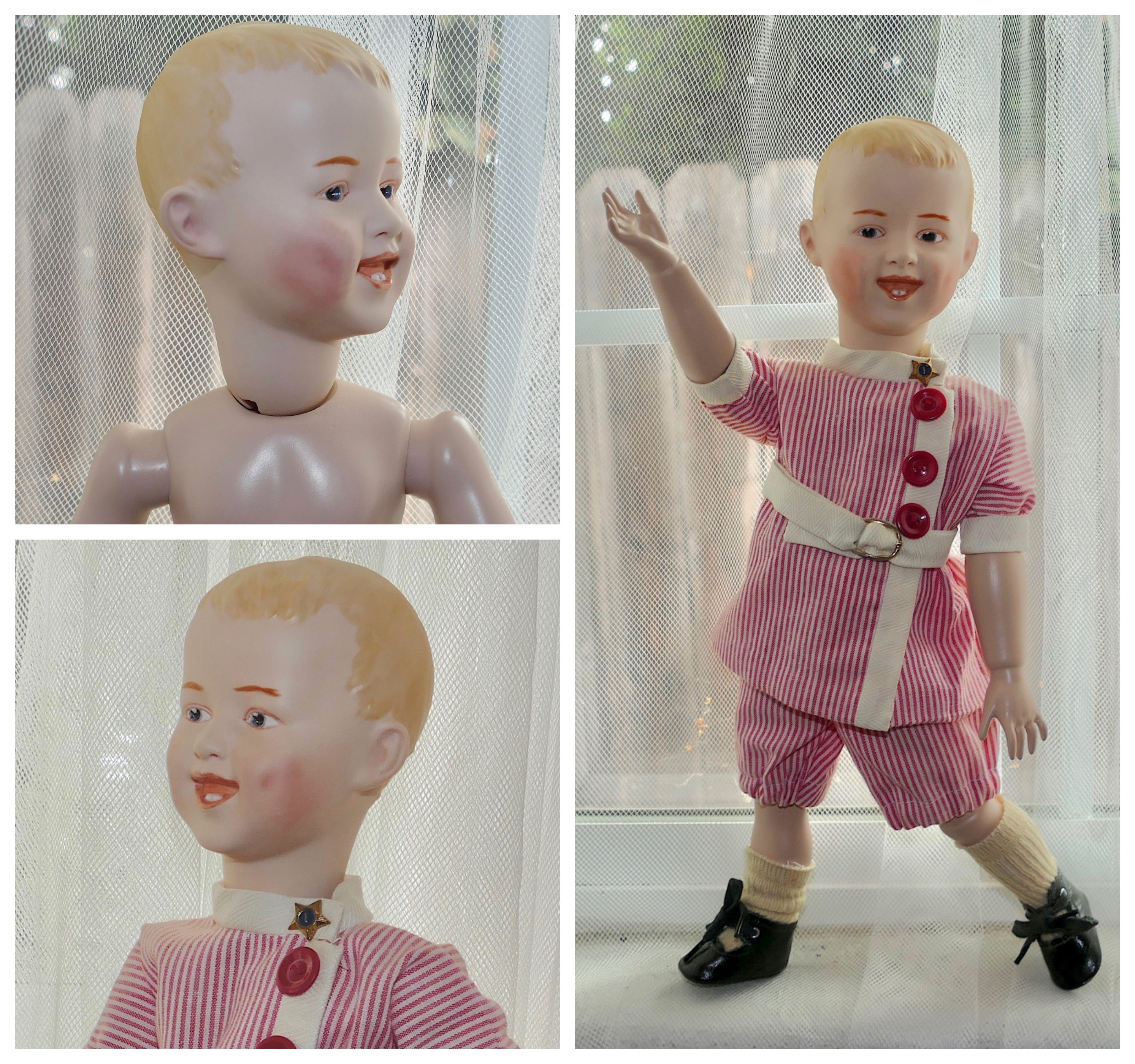 Gebruder Heubach Germany #7604 Character Laughing Boy 15" Doll ...