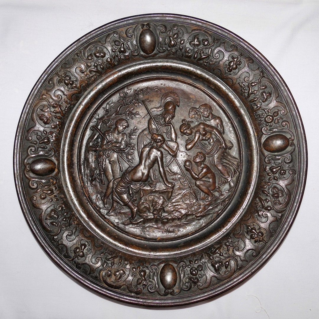 Antique French Solid Bronze Large Heavy High Relief "judgment of Paris ...