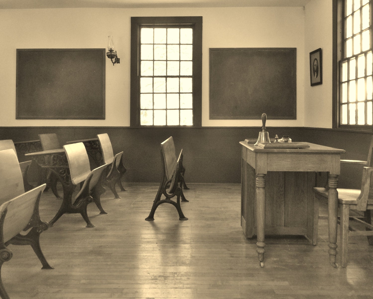 CLASSROOM OF 1850s-fine Art Print, Teacher Gift, Michigan History, Old ...