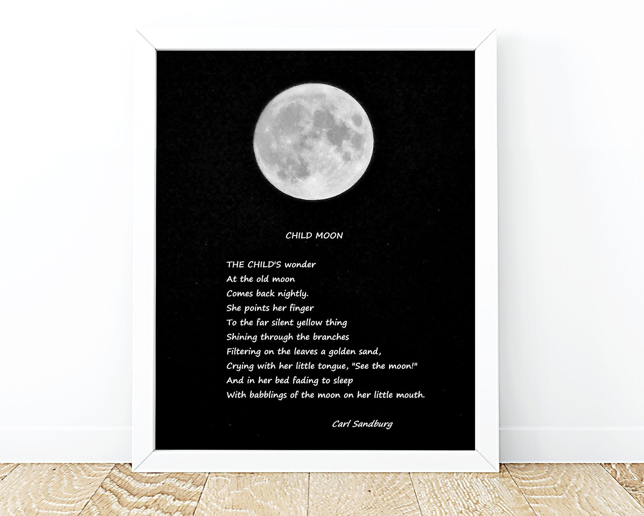CHILD MOON Vertical-baby Girl, Nursery Decor, Childrens Decor, Moon ...