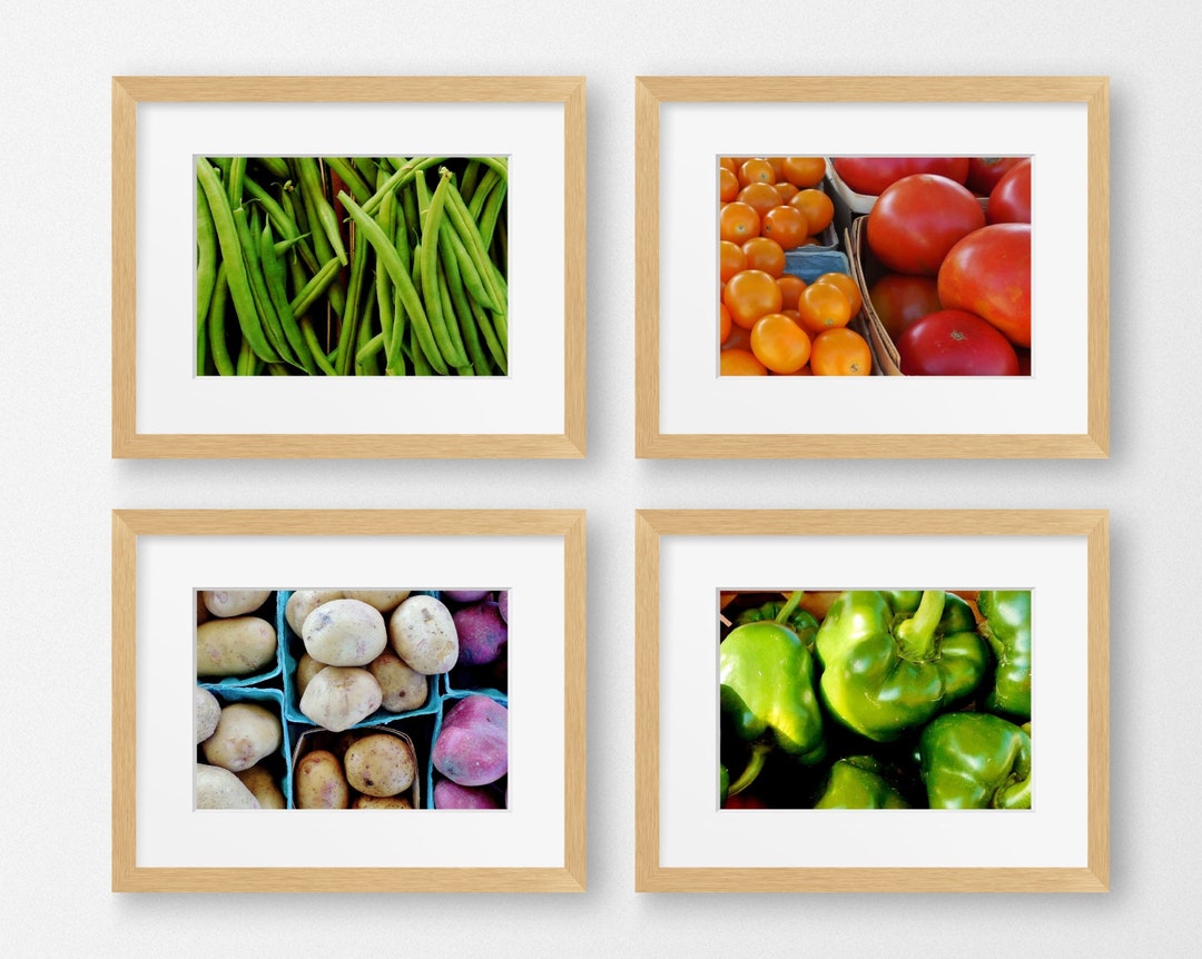 VEGGIE PRINTS Ensemble-fine Art Prints, Kitchen Decor, Restaurant Decor ...