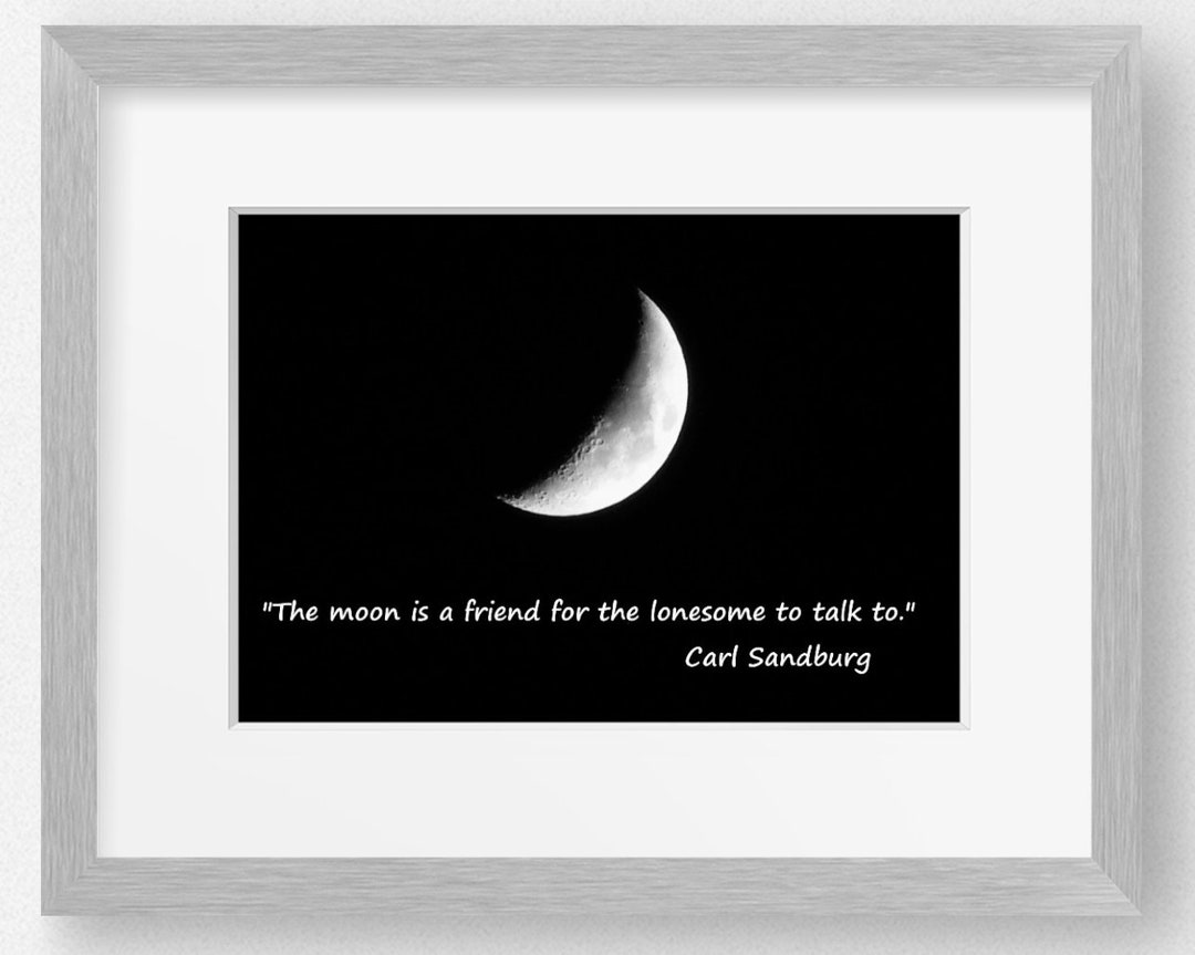 FRIEND MOON Mini Print5x7 Matted Print, Lunar Photography, Picture of ...
