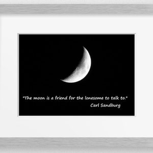 FRIEND MOON Mini Print5x7 Matted Print, Lunar Photography, Picture of ...