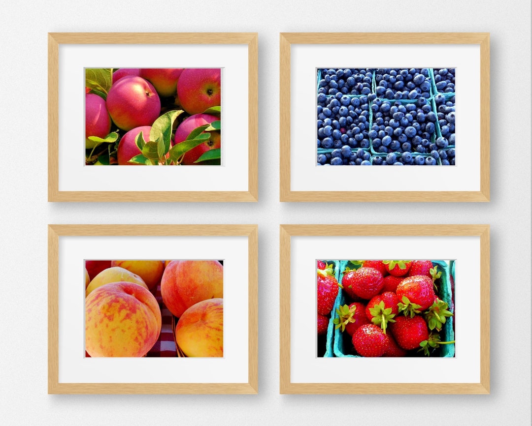 FRUIT PRINTS Ensemble-fine Art Prints, Food Photography, Kitchen Decor ...