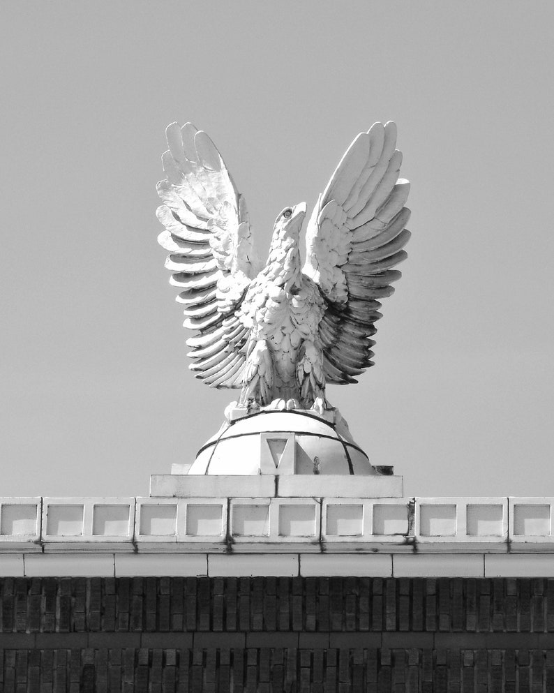 ROOFTOP Aerie-fine Art Print, Eagle Statue, Architectural Photography ...