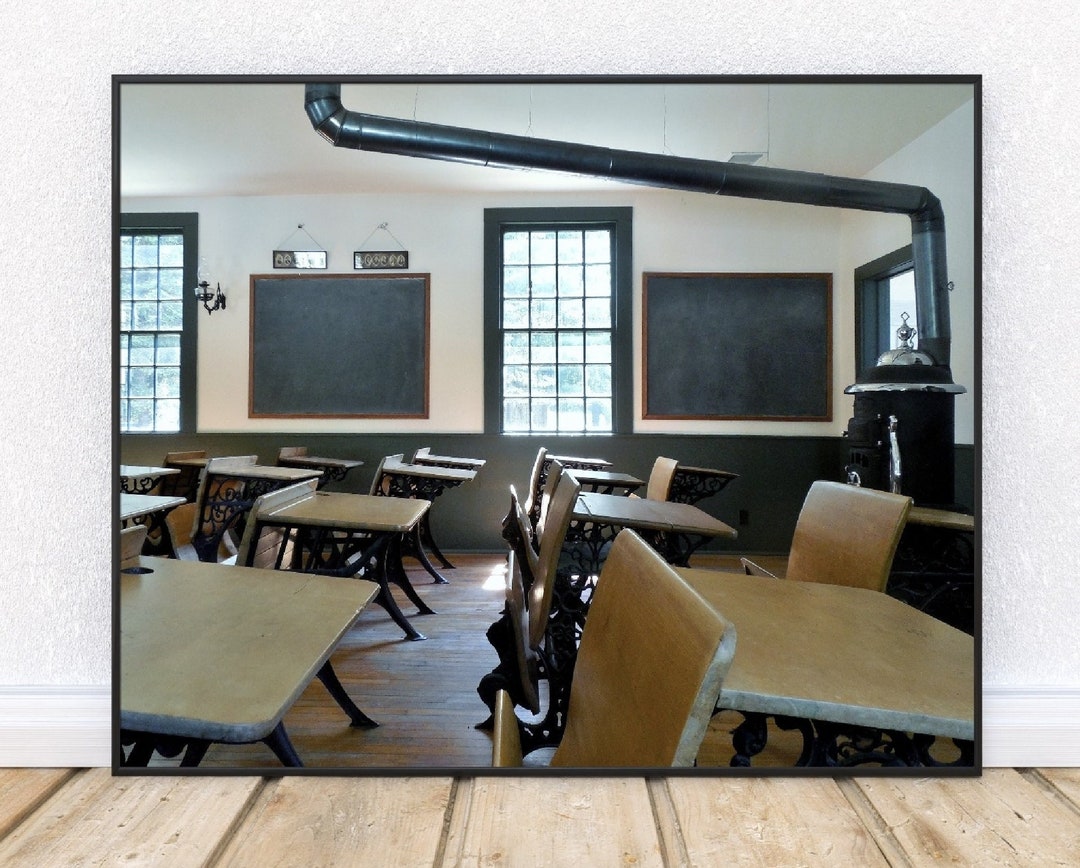 CLASSROOM CIRCA 1856-fine Art Print, Teacher Gift, Michigan History ...