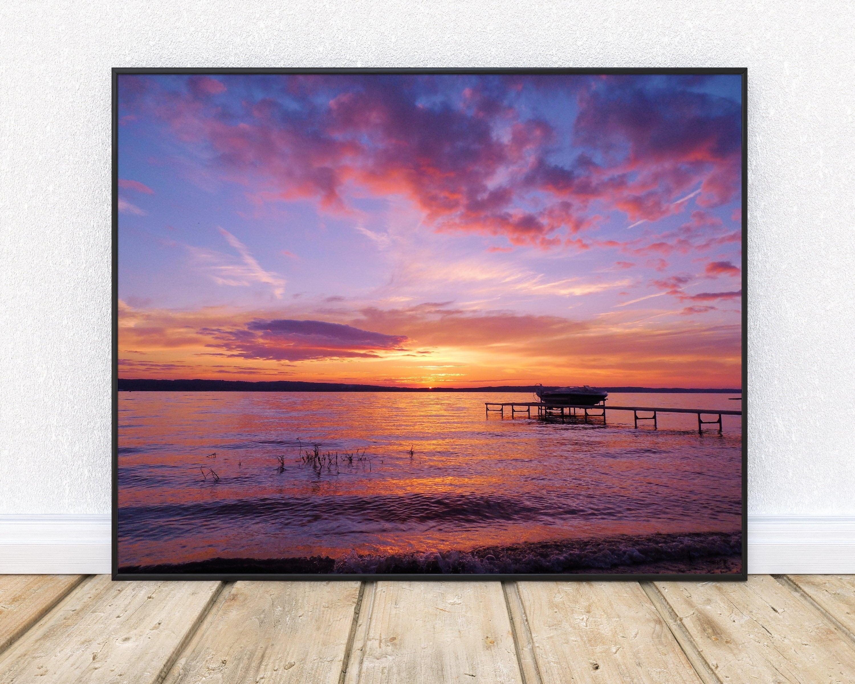 BAY Sunset-fine Art Print, Grand Traverse Bay, Beach Sunset, Sunset ...