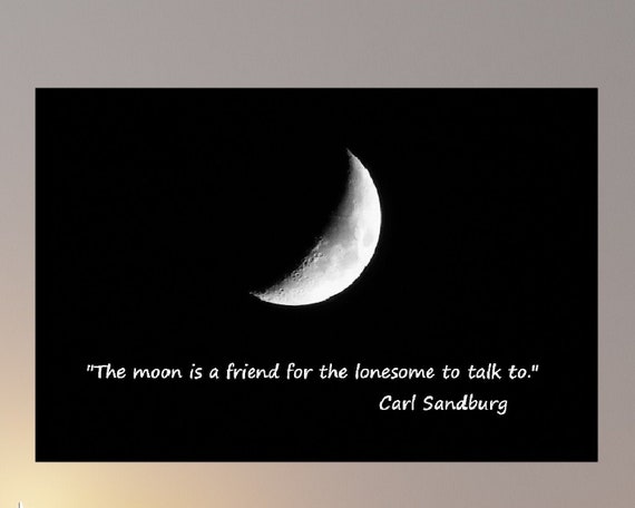 POSTER FRIEND Moon-poster Moon Poster Carl Sandburg Moon - Etsy