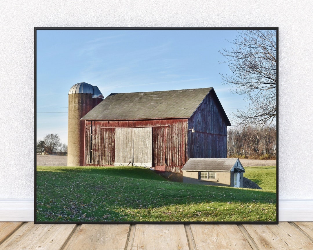 OLD BARN and Silo-fine Art Print, Old Barn, Barn Photography, Farmhouse ...