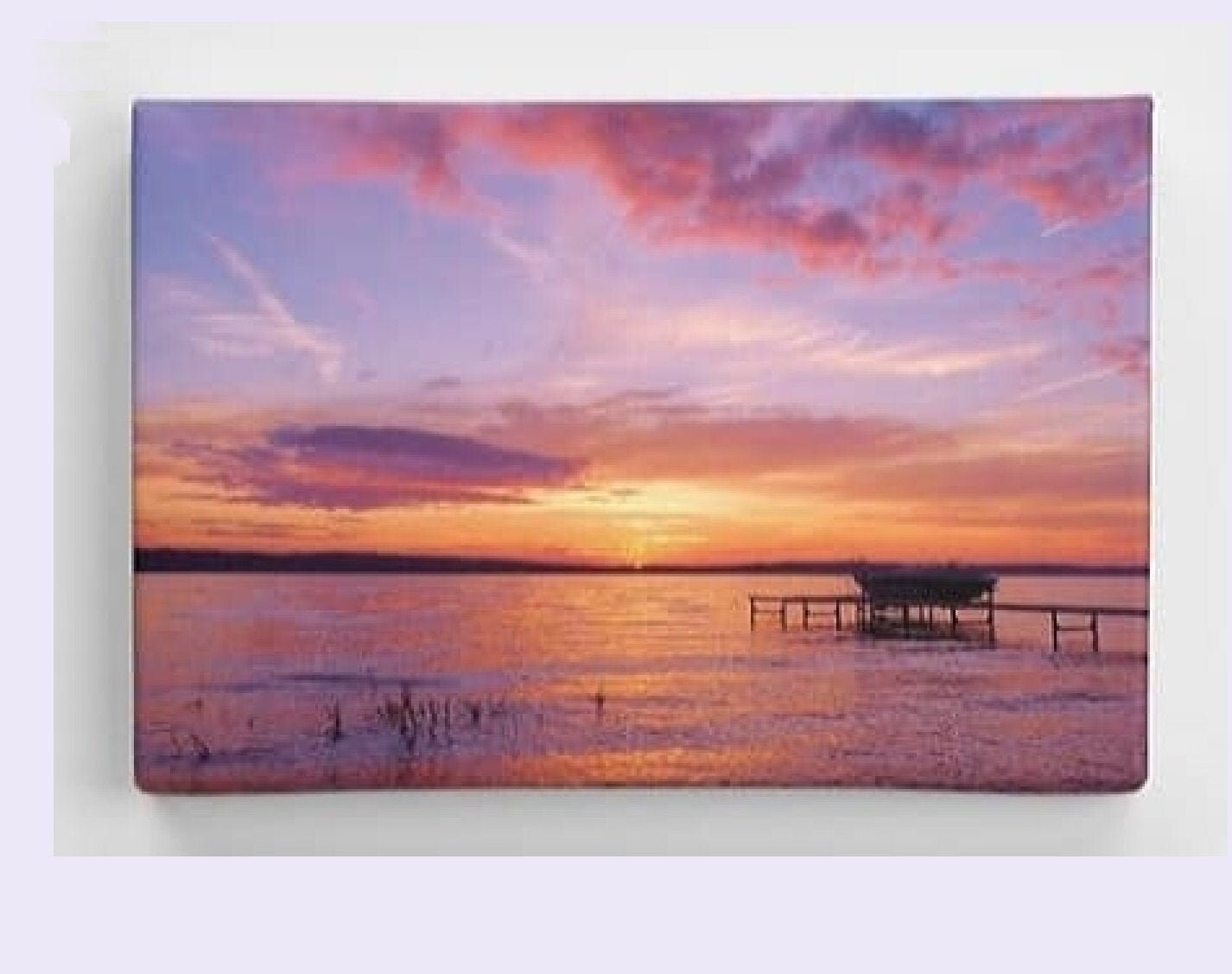 CANVAS 8X12 Bay Sunset-gallery Wrap, Grand Traverse Bay, Beach Sunset ...
