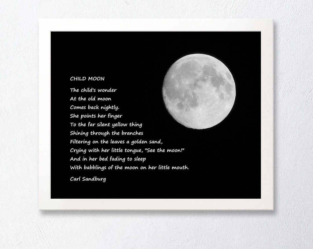 CHILD MOON Horizontal-baby Girl, Nursery Decor, Childrens Decor, Moon ...