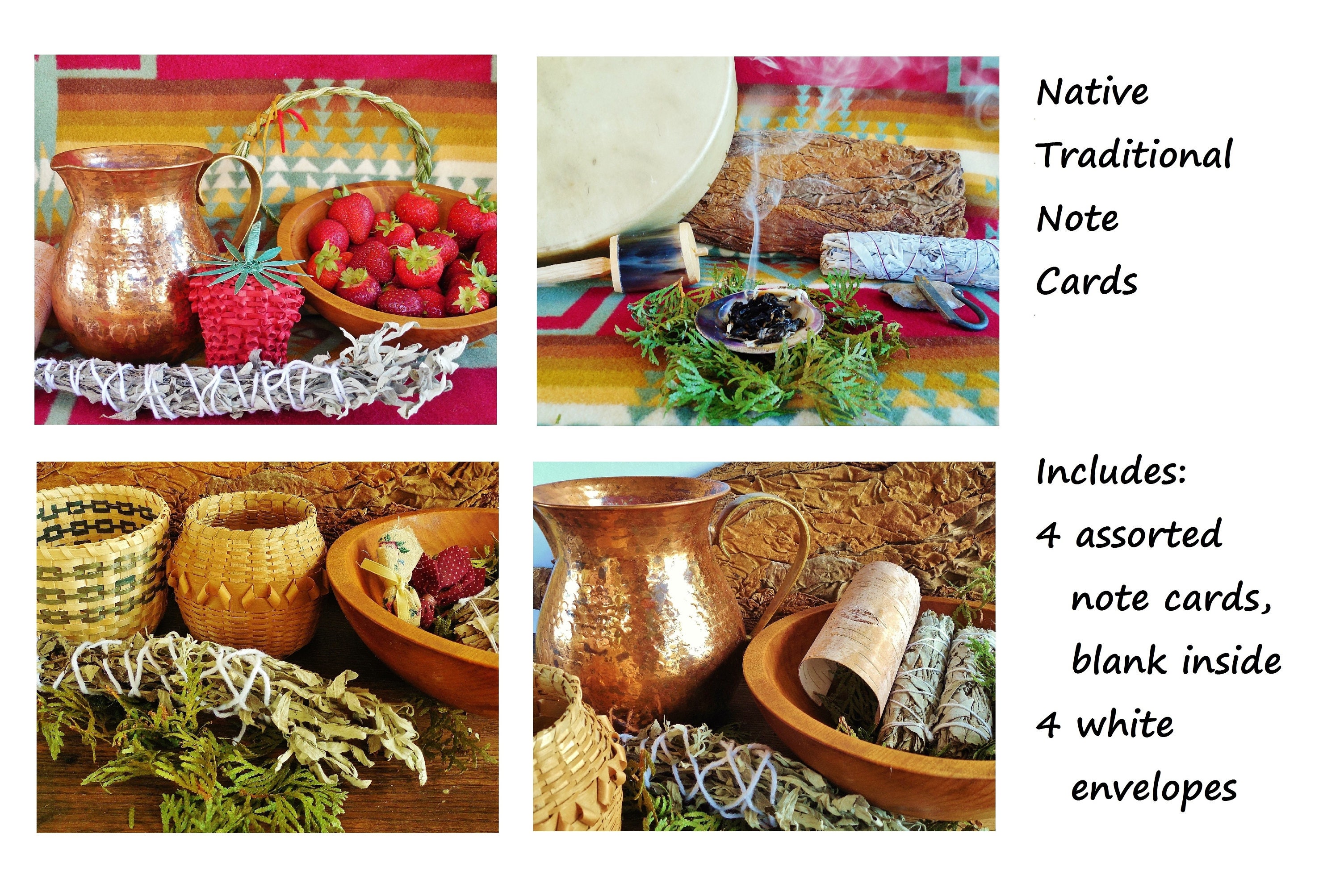 NATIVE TRADITIONAL Note Cardsnote Card Set, Native American Cards ...