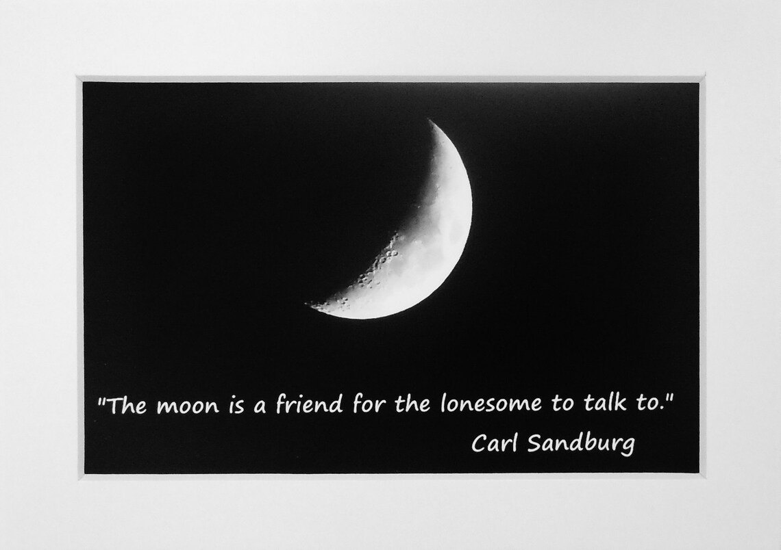 FRIEND MOON Mini Print5x7 Matted Print Lunar Photography - Etsy