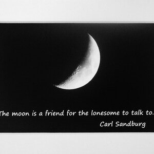 FRIEND MOON Mini Print5x7 Matted Print, Lunar Photography, Picture of ...