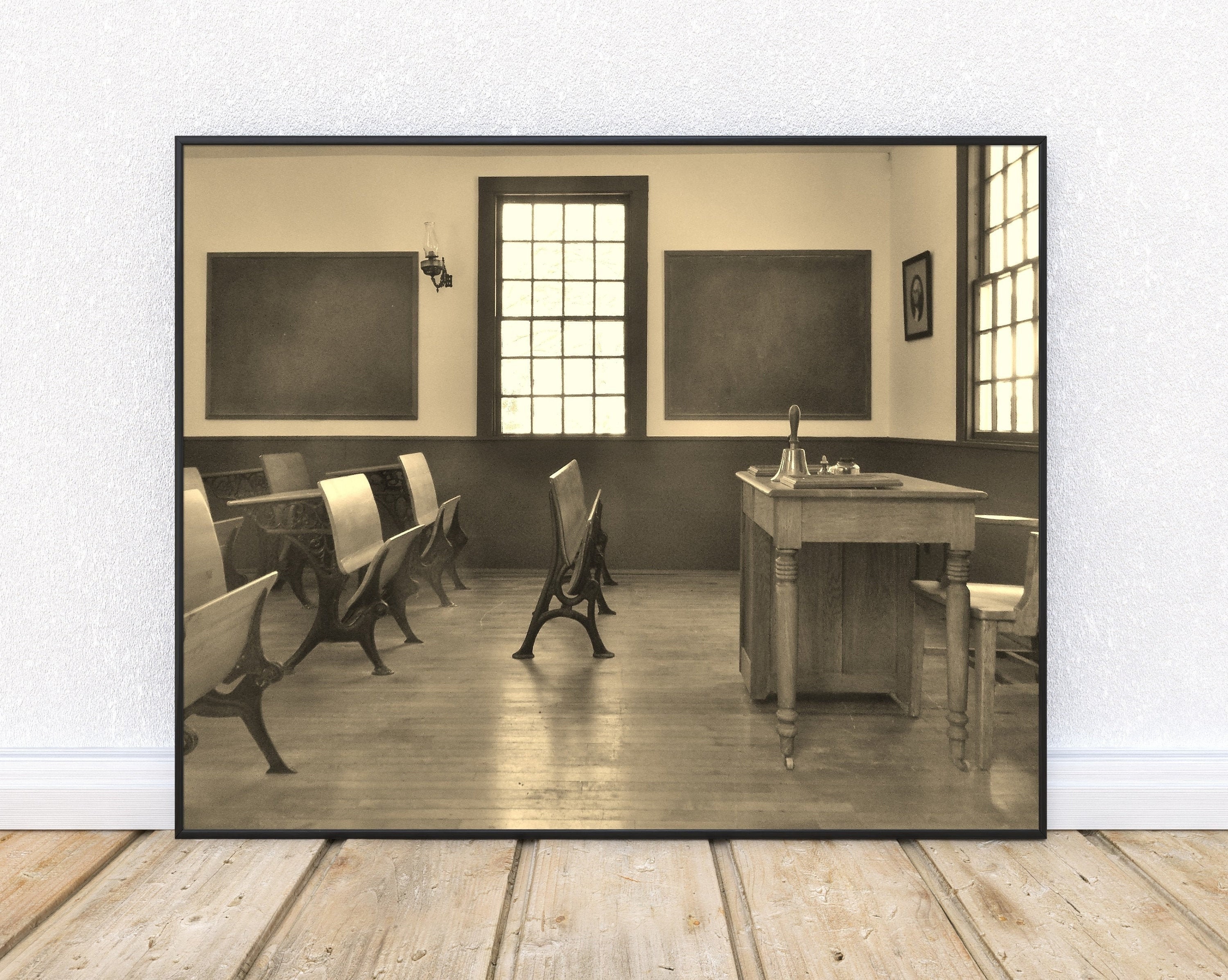 CLASSROOM OF 1850s-fine Art Print, Teacher Gift, Michigan History, Old ...