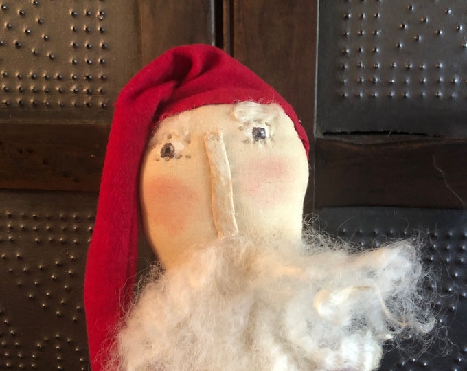 Primitive Hanging/sitting Santa With Rusty Snowflake - Etsy