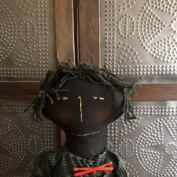 Primitive Black Doll - Etsy