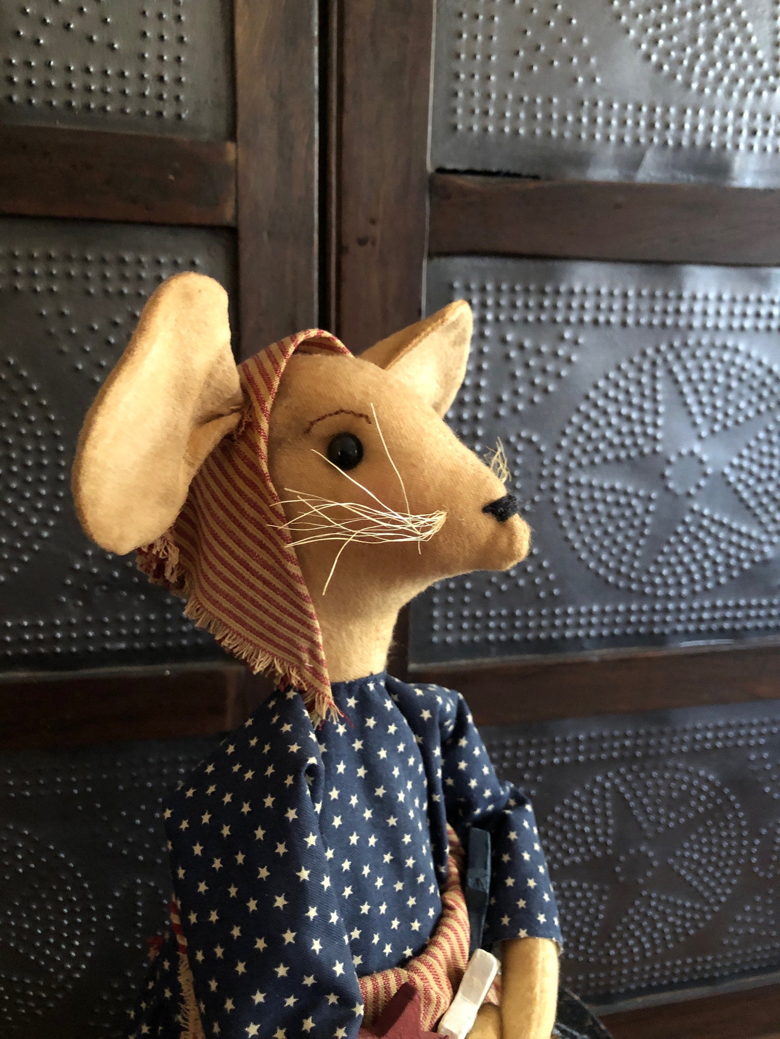 Primitive 14 Inch Americana Mouse - Etsy