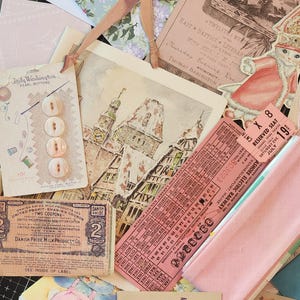 Authentic Vintage Pink Themed Junk Journal Kit - Etsy