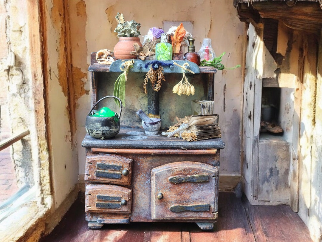 Dollhouse Miniature Apothecary Stove - Witchy Dollhouse Décor ...