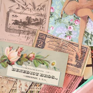 Authentic Vintage Pink Themed Junk Journal Kit - Etsy