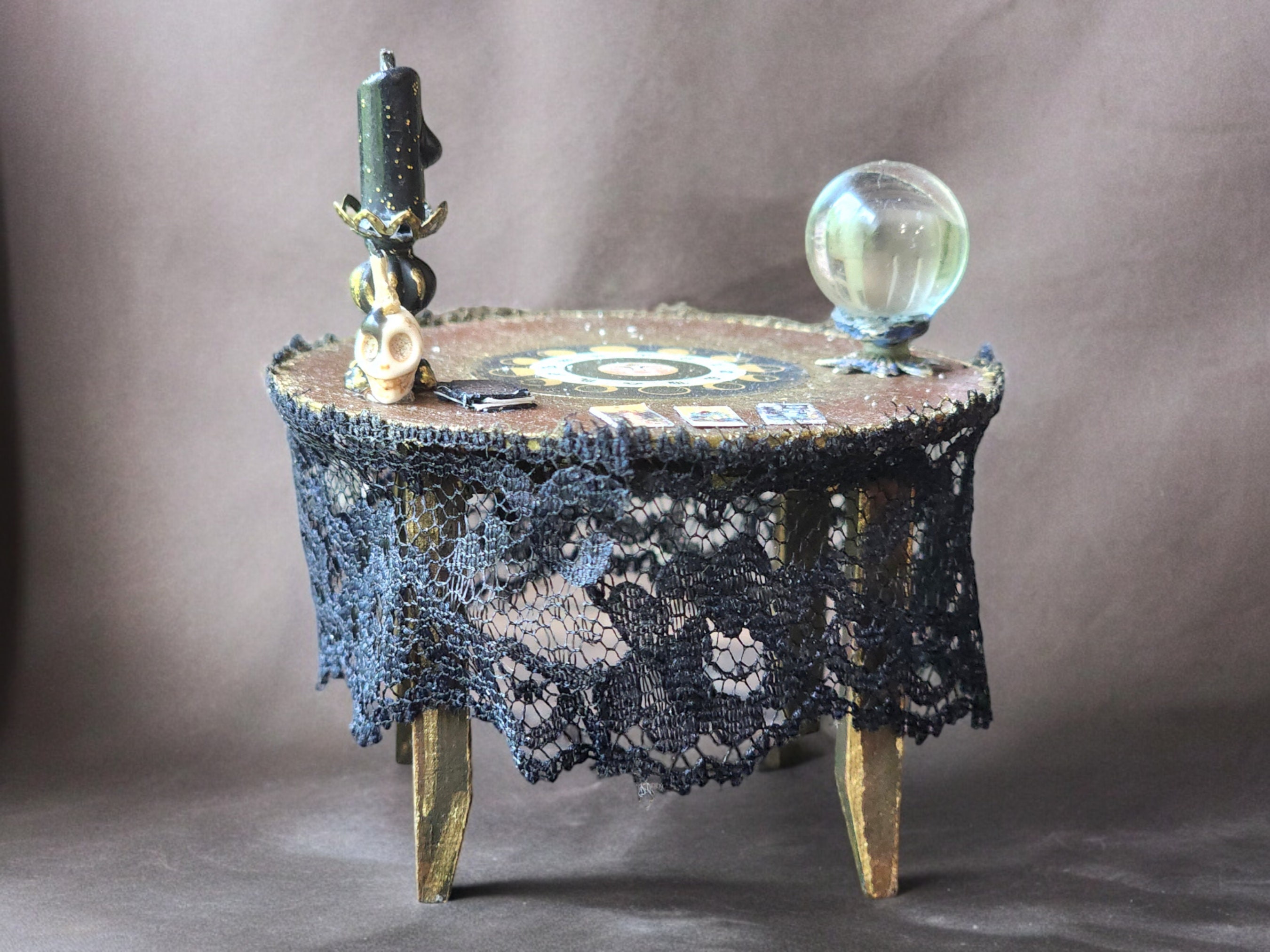 Magical Mini Tarot Table Dollhouse Accessory for Mystical Readings ...