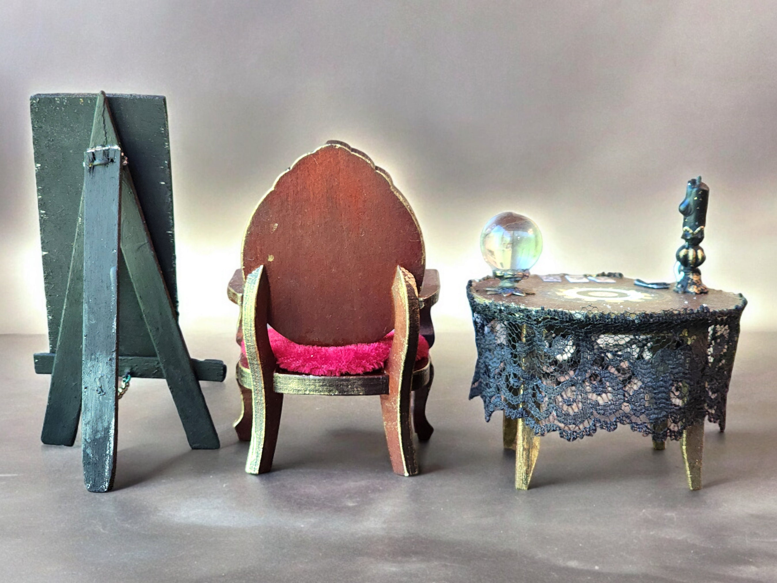 Magical Mini Tarot Table Dollhouse Accessory for Mystical Readings ...