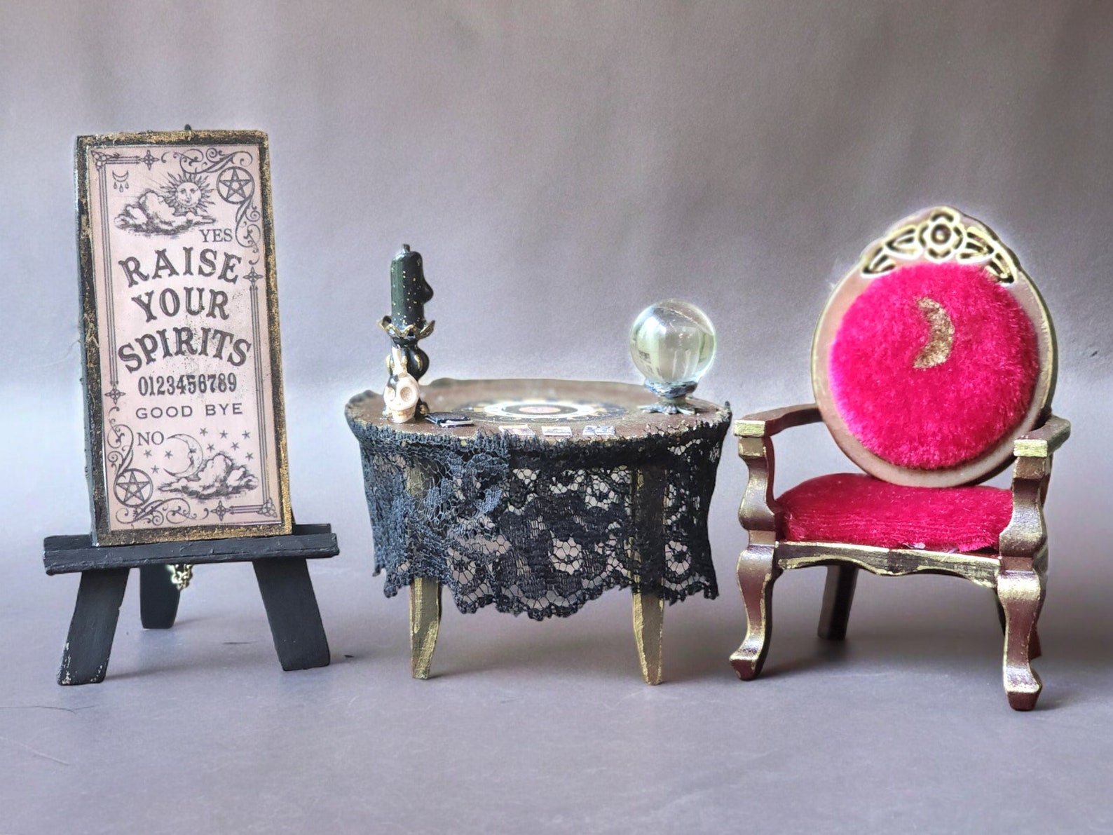 Magical Mini Tarot Table Dollhouse Accessory for Mystical Readings ...