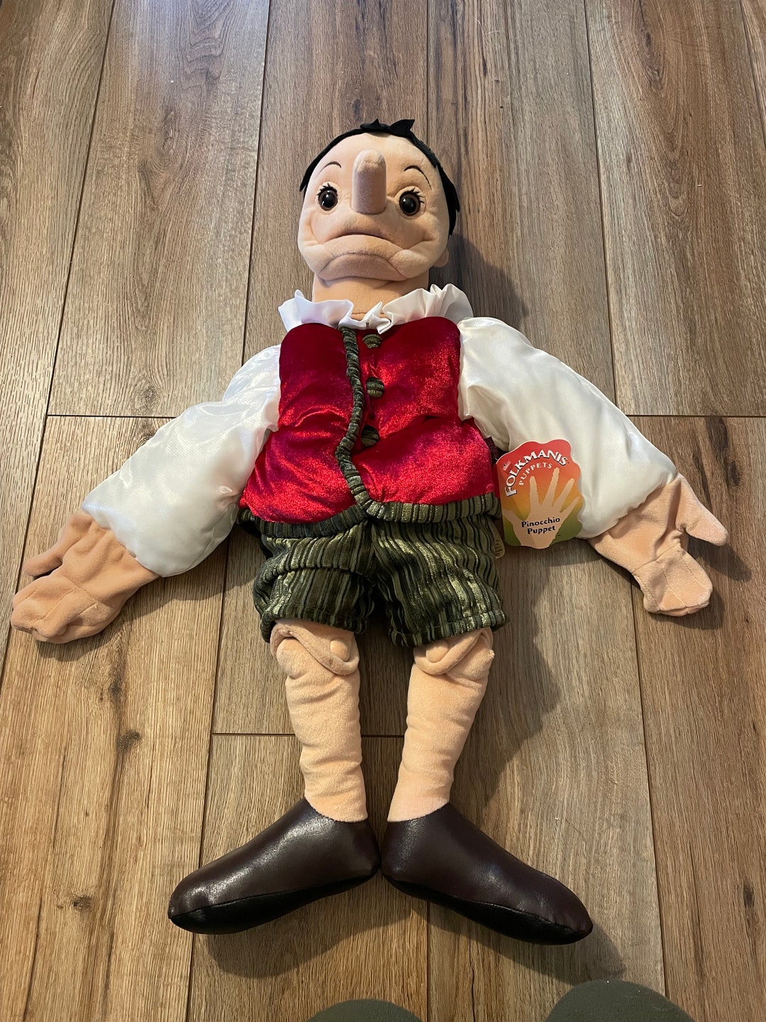 New With Tags Folkmanis Large Pinocchio Puppet Renaissance Faire Puppet ...