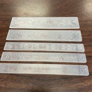 5 Cuttlebug Border Strip Embossing Folders Just My Type Buttons, Wavy ...