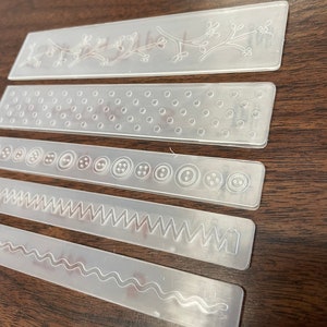 5 Cuttlebug Border Strip Embossing Folders Just My Type Buttons, Wavy ...