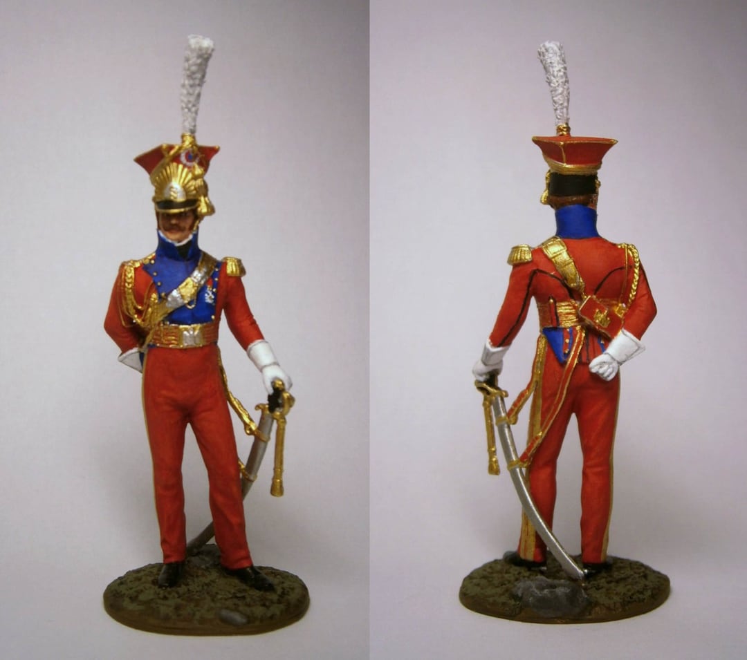 Officer, Red Lancer of the Guard, France 1812 / Tin Figure 54mm - Etsy