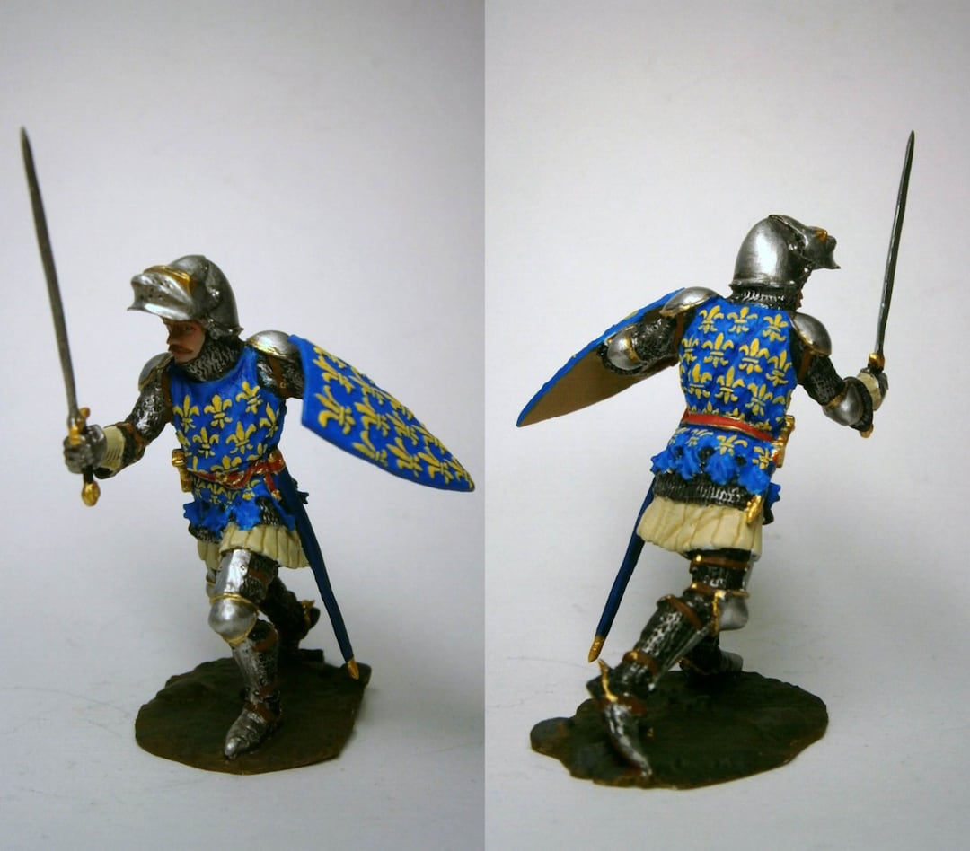 French Knight XIV Century / Tin Figure 54mm - Etsy